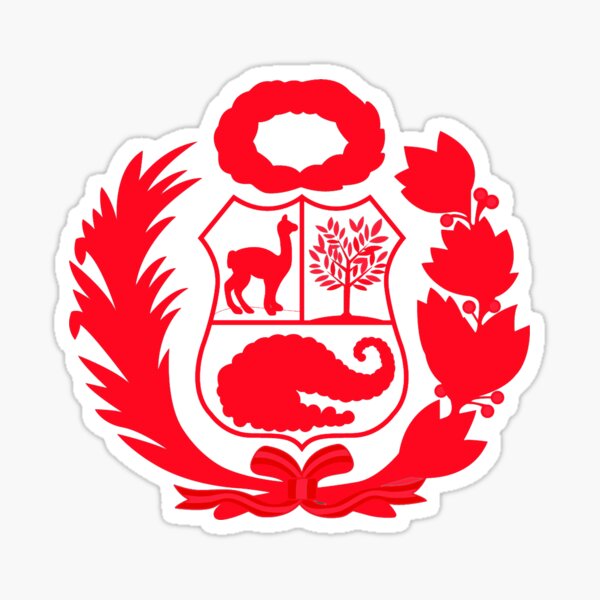 "Peruvian coat of arms peruvian patriot colors 2024" Sticker for Sale ...