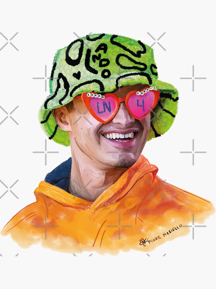 "Funny Lando Norris " Sticker by FioreMasiello8 | Redbubble