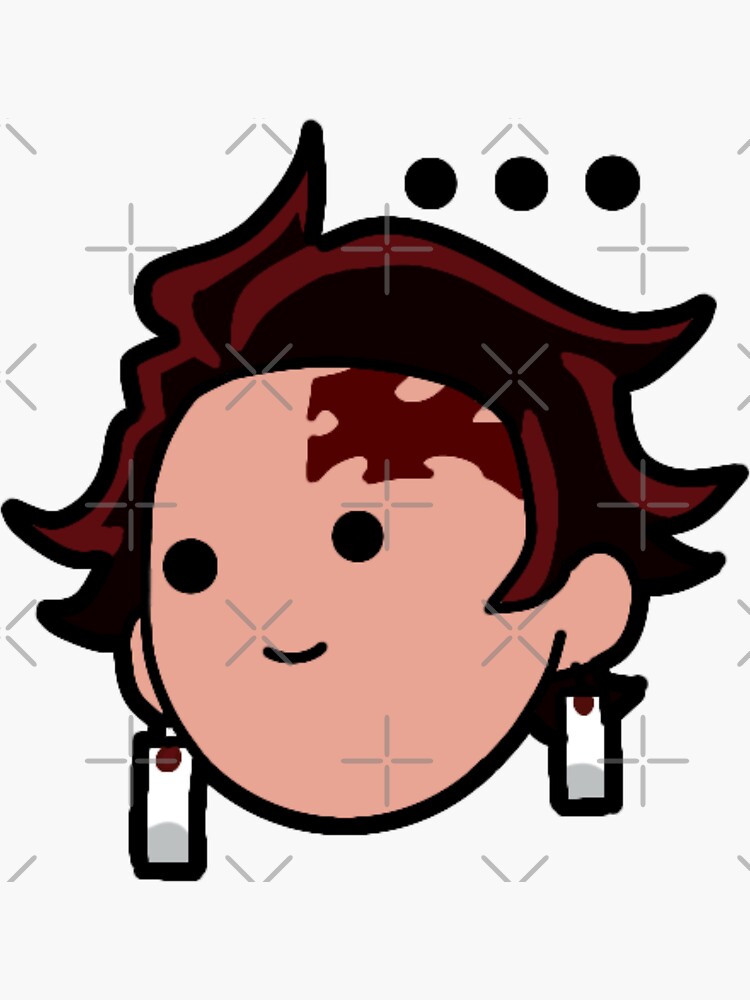 "Tanjiro smiling without knowing anything" Sticker for Sale by Animes ...