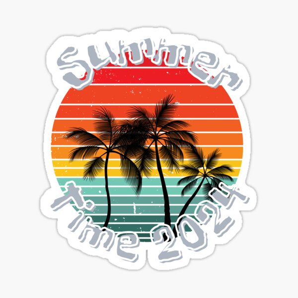 "Summer time 2024 with the palm tree" Sticker for Sale by DetaiLea ...