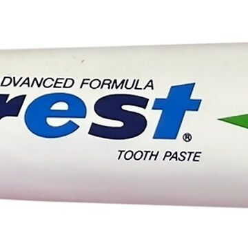 "Vintage tube of Crest Toothpaste 1980s" Poster for Sale by designdog ...