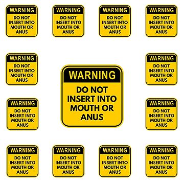 "13x Funny Warning Sticker Set " Sticker for Sale by loganferret ...
