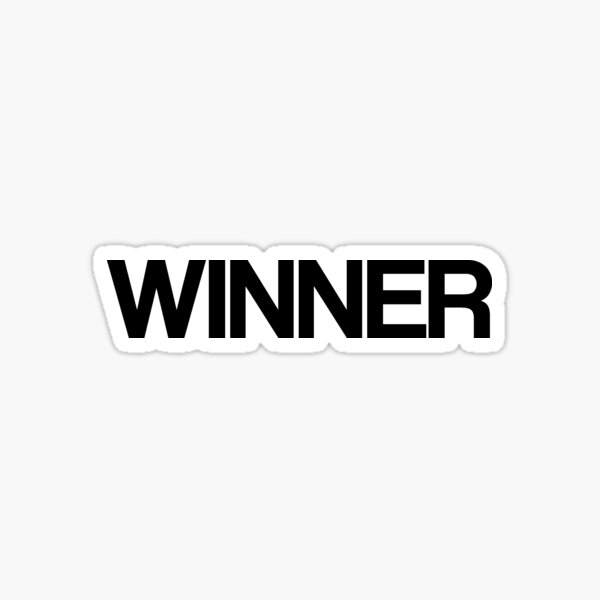 "Winner" Sticker for Sale by KingClothes | Redbubble