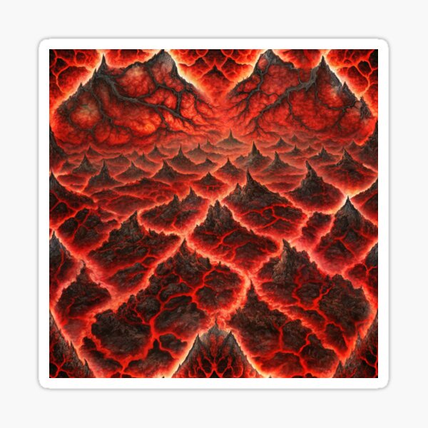 "INFERNAL TEXTURE HELL - INFINITE TILESELLATION MOSAIC - D1" Sticker by ...