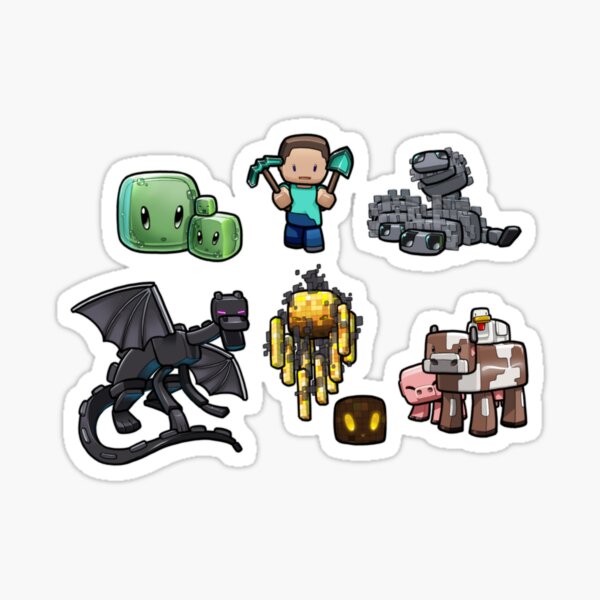 "Minecraft mobs pack" Sticker for Sale by idoliviatan | Redbubble