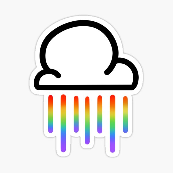 "Rainbow Cloud" Sticker for Sale by GigiQueenArts | Redbubble