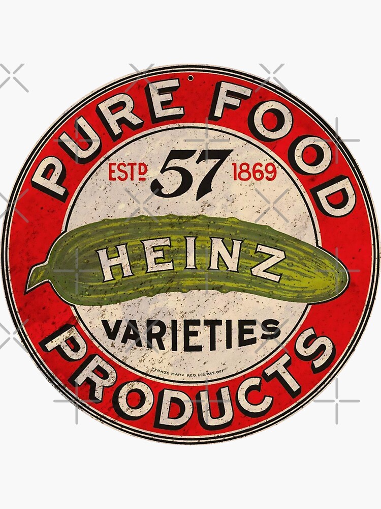 "Pure Food Heinz Pickles vintage sign retro labels heinz 57" Sticker ...