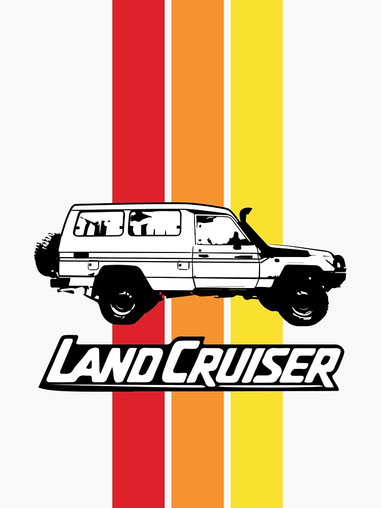 "Toyota Troopcarrier Landcruiser" Sticker for Sale by oldschool4x4 ...