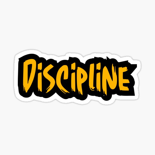 "Discipline" Sticker for Sale by mukuljindal | Redbubble