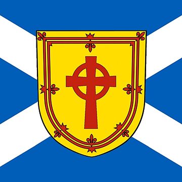 "Scottish Saltire Flag with Celtic Cross Shield (Bratach Saltire na h ...