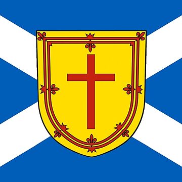 "Scottish Saltire Flag with Christian Cross Shield (Bratach Saltire na ...
