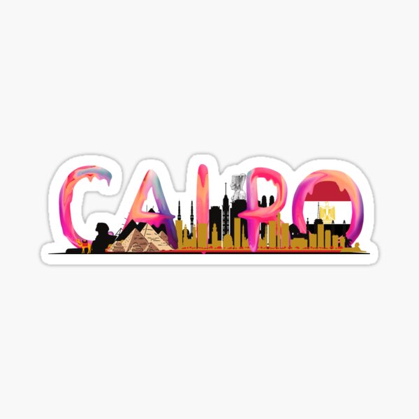 "Cairo Skyline - Egypt’s Urban cityscape - Watercolor " Sticker for ...
