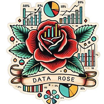 "Traditional Data Rose" Sticker for Sale by TraditionalData | Redbubble