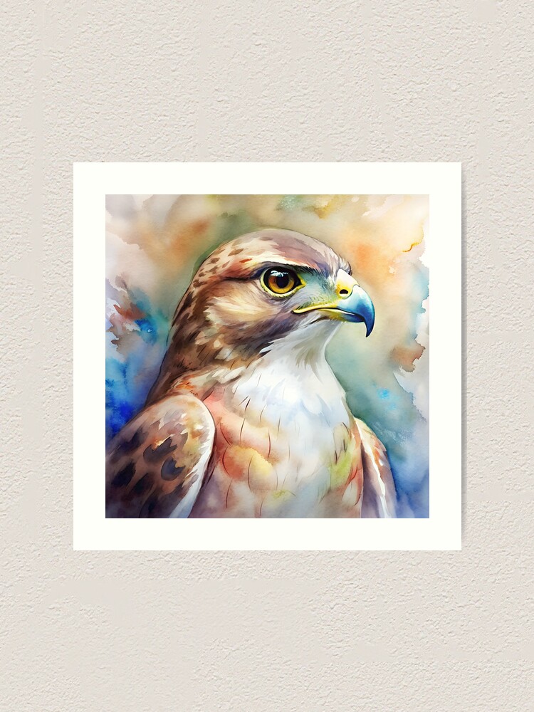 "Majestic Hawk Tuah - Watercolor Masterpiece" Art Print for Sale by ...