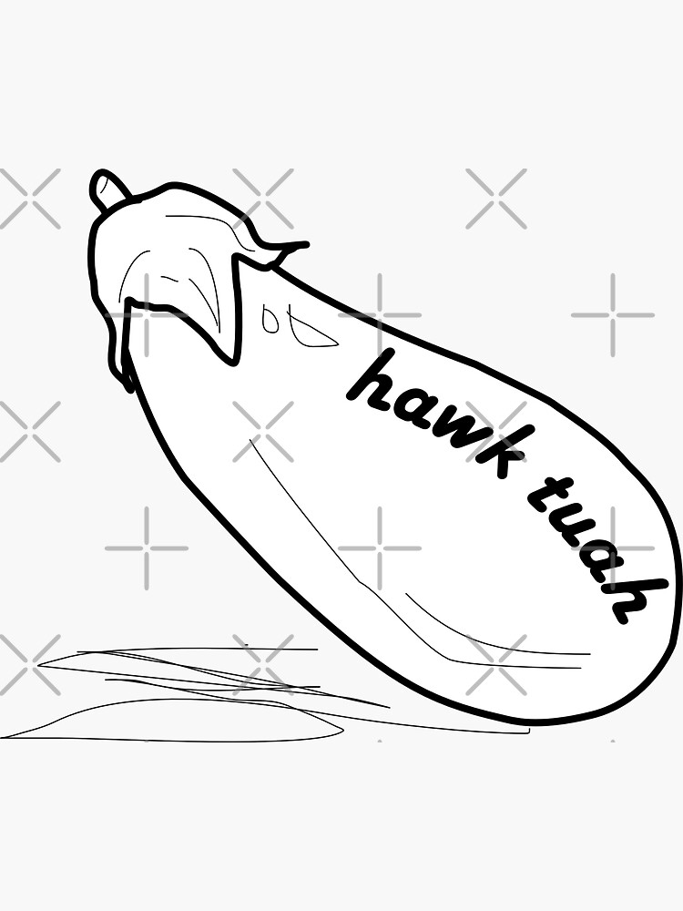 "Hawk Tuah Huck Tuah" Sticker for Sale by Radishinn | Redbubble