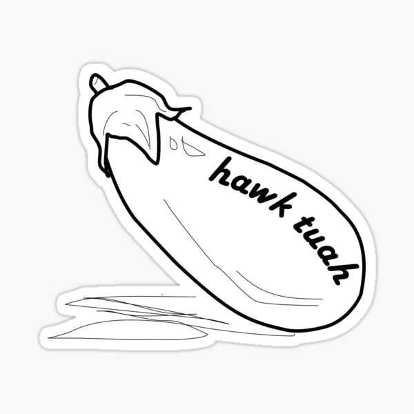 "Hawk Tuah Huck Tuah" Sticker for Sale by Radishinn | Redbubble