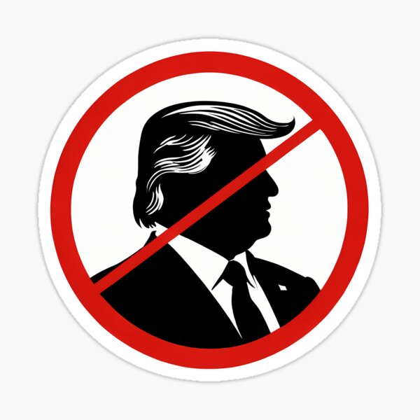 "No Trump road sign" Sticker for Sale by BENKEVADA | Redbubble