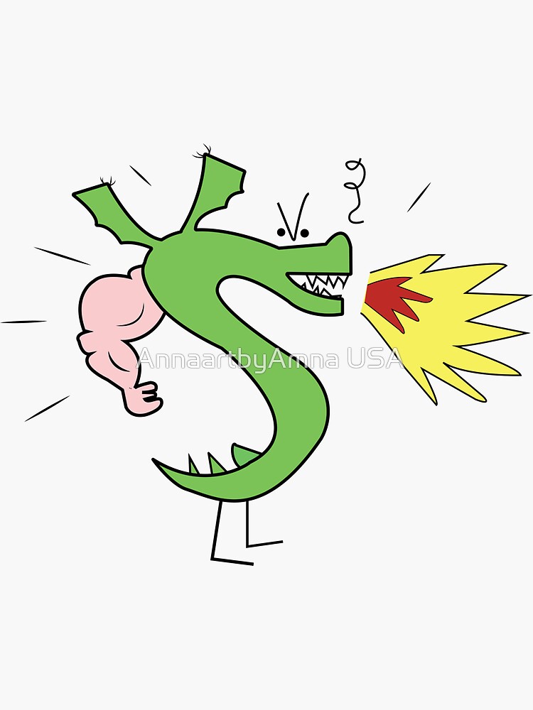 "Trogdor Cute Dragon Homestar Runner" Sticker for Sale by AnnaArtbyAMNA ...