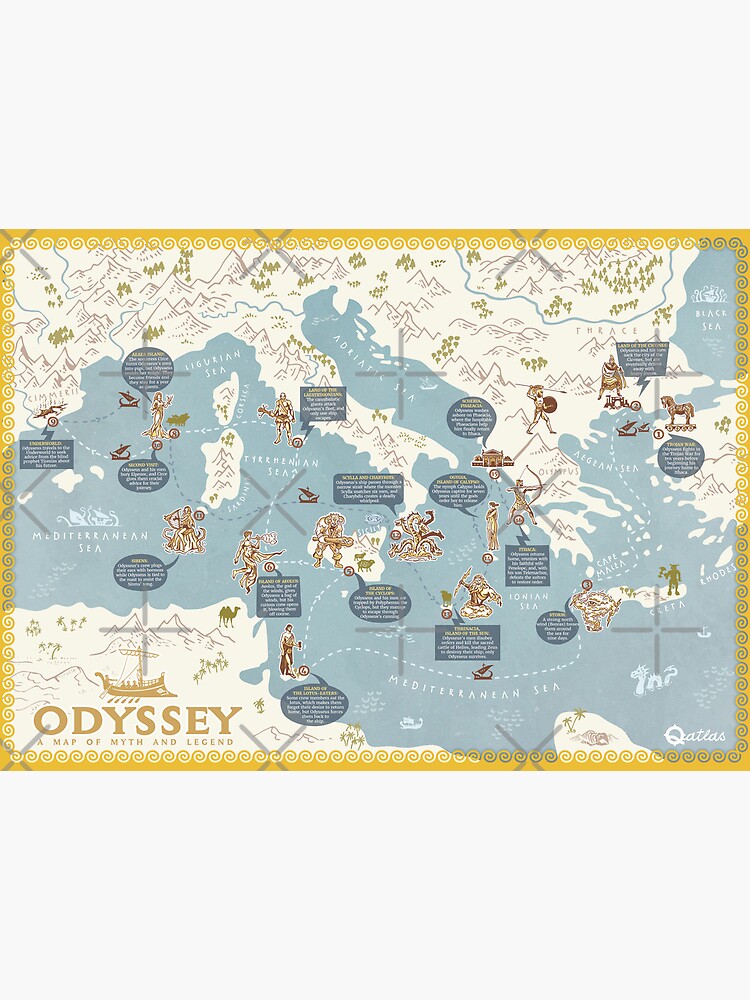 Odyssey Greek Mythology Map