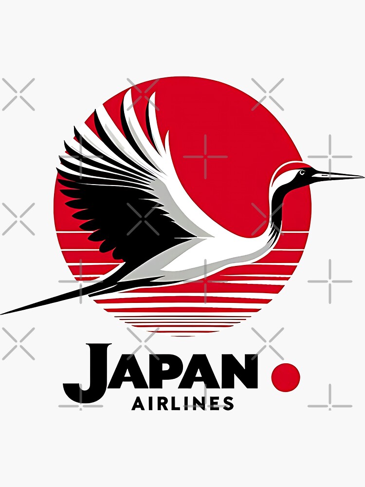 "Japan Airlines Logo" Sticker for Sale by Suukunna | Redbubble