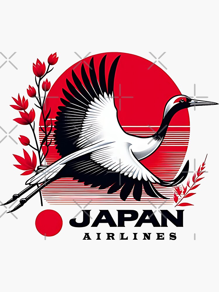 "Japan Airlines Logo" Sticker for Sale by Suukunna | Redbubble