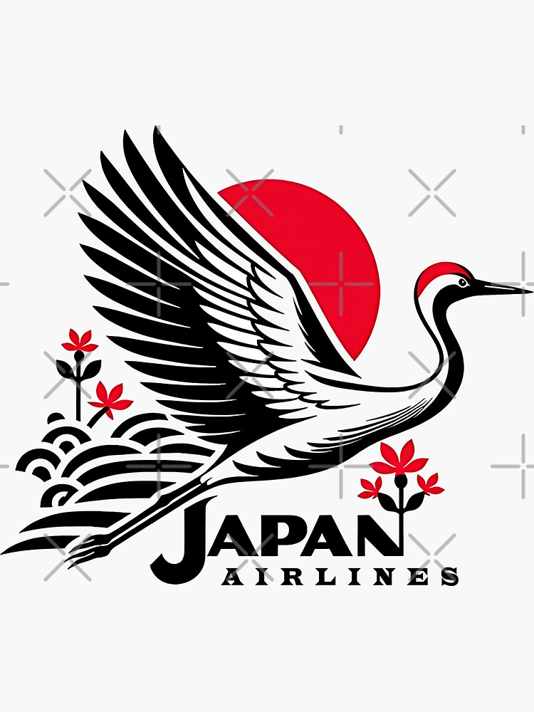 "Japan Airlines Logo" Sticker for Sale by Suukunna | Redbubble