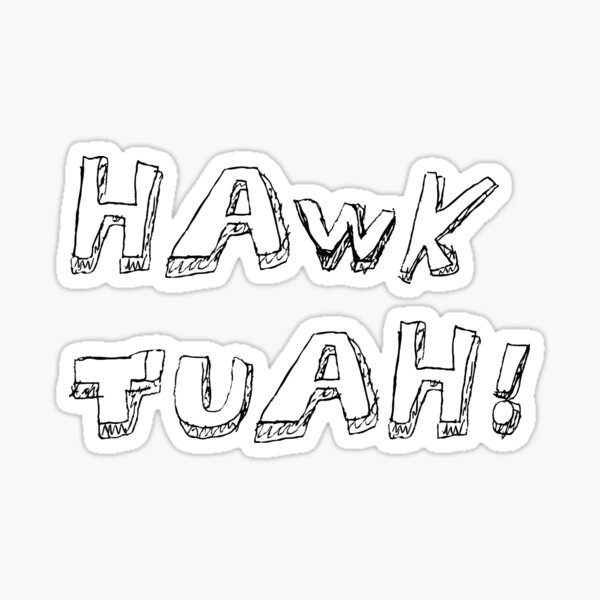 "Hawk Tuah!" Sticker for Sale by katyako | Redbubble