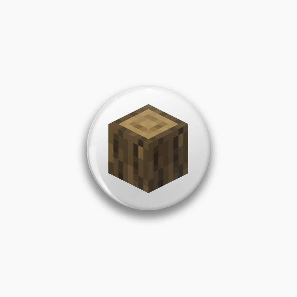 "Oak Log Minecraft Block Icon" Sticker for Sale by BurgerBites | Redbubble