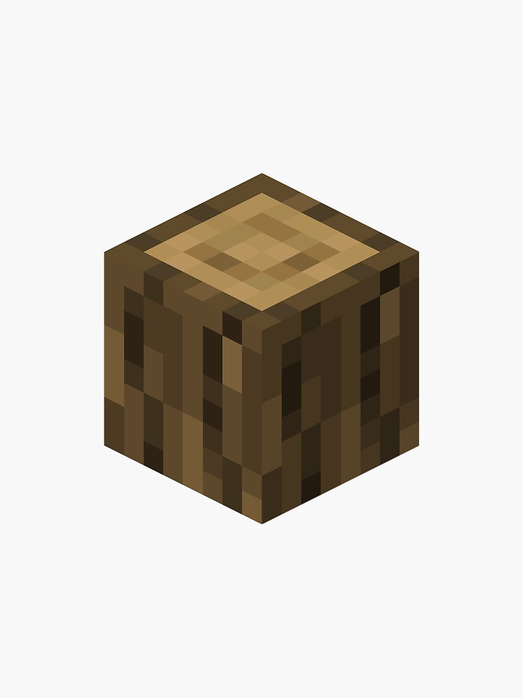 "Oak Log Minecraft Block Icon" Sticker for Sale by BurgerBites | Redbubble