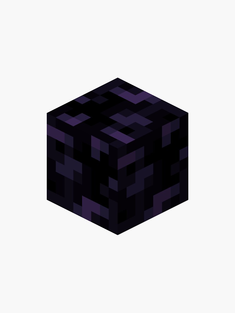 "Obsidian Minecraft Block Icon" Sticker for Sale by BurgerBites | Redbubble