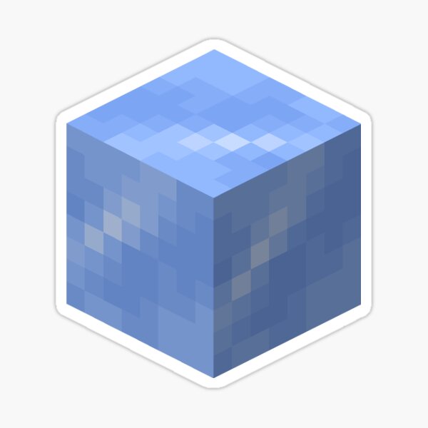 "Packed Ice Minecraft Block Icon" Sticker for Sale by BurgerBites ...