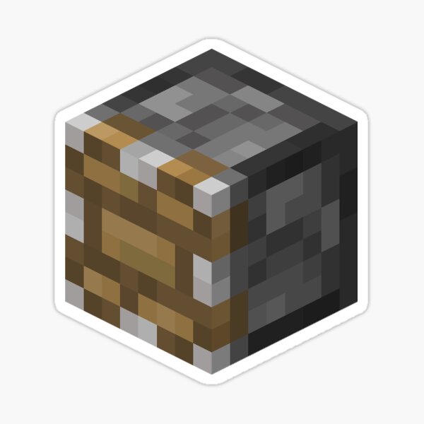 "Piston Minecraft Block Icon" Sticker for Sale by BurgerBites | Redbubble