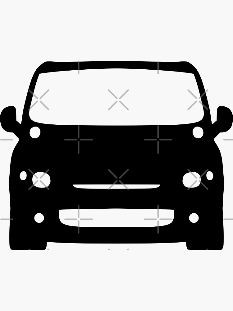 "Fiat Multipla 1998-2004 Black silhouette" Sticker for Sale by ...