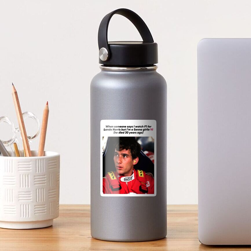 "Ayrton Senna girlie meme" Sticker for Sale by cceridwenx | Redbubble
