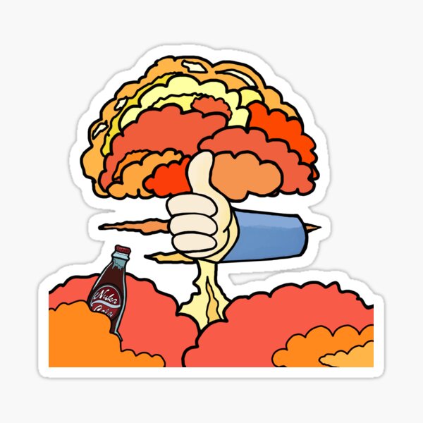 "Fallout Explosion" Sticker for Sale by Inkingoutthebox | Redbubble