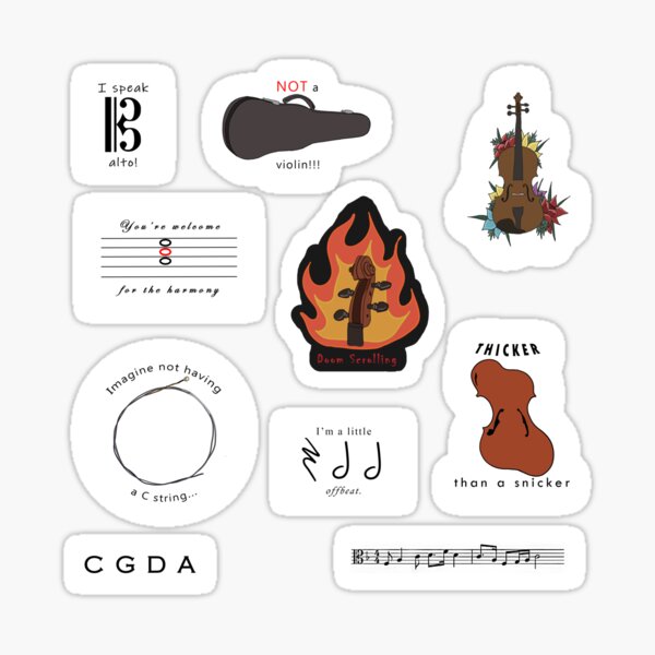 "Viola Sticker Pack" Sticker for Sale by MariaGram | Redbubble