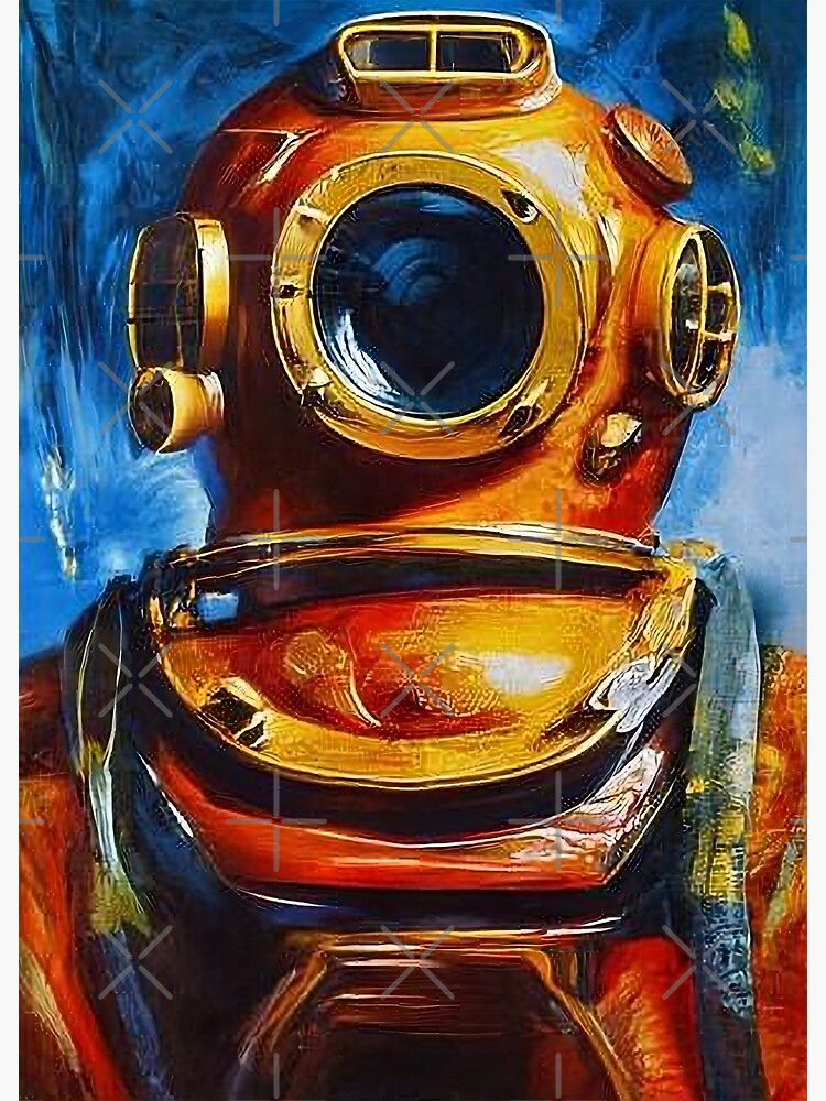 "Commercial Diver Deep Sea Diving Helmet Serenity Dive" Sticker for ...