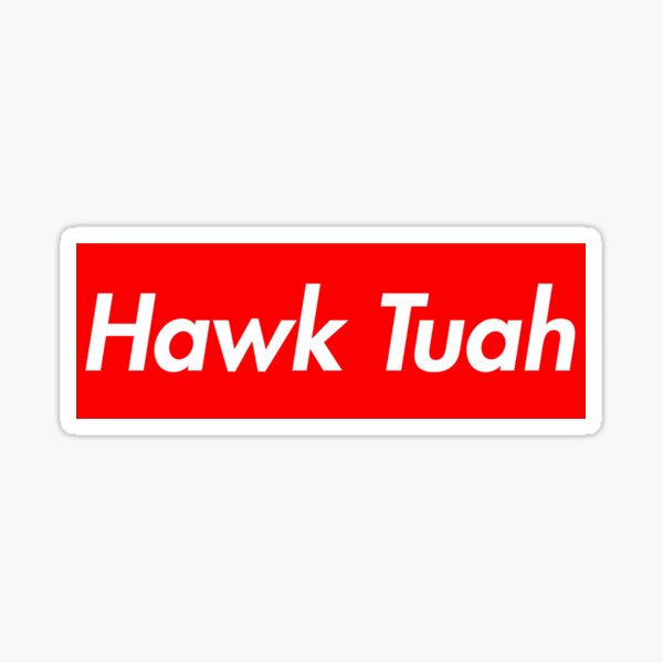 "Hawk tuah" Sticker for Sale by Lukstix | Redbubble