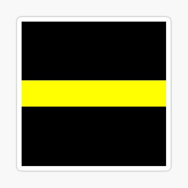 "The Thin Yellow Line" Sticker for Sale by MilitaryCandA | Redbubble