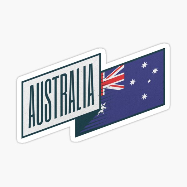 "Australian Flag" Sticker for Sale by koohstudio | Redbubble