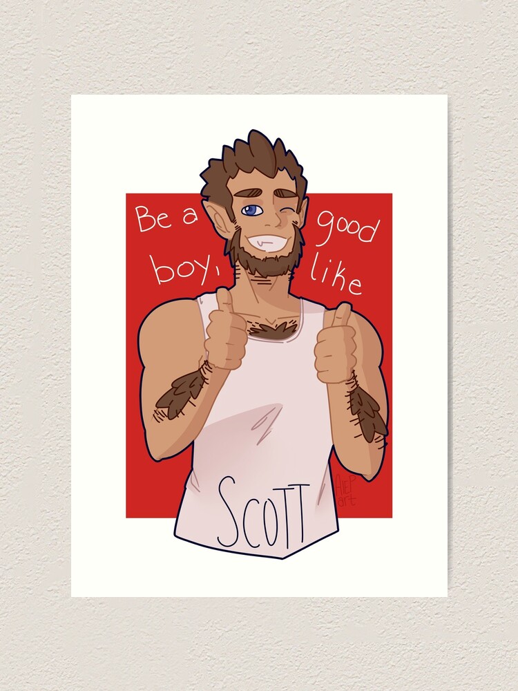 "Scott Howl - Monster Prom FANART" Art Print by AprilIEPhoenix | Redbubble