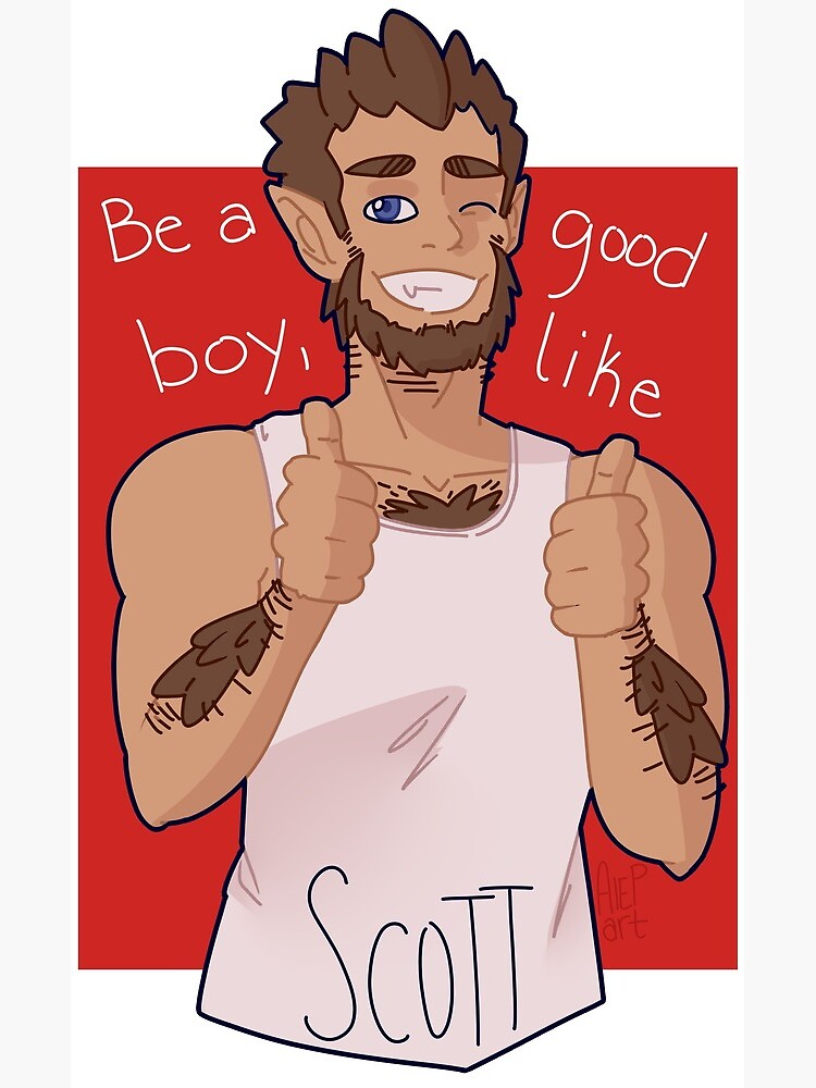 "Scott Howl - Monster Prom FANART" Art Print by AprilIEPhoenix | Redbubble