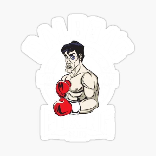 "Balboa Boxing ( white )" Sticker for Sale by firefatdesign | Redbubble