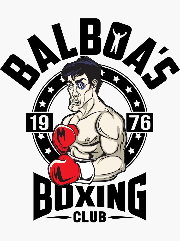 "Balboa Boxing ( black )" Sticker for Sale by firefatdesign | Redbubble