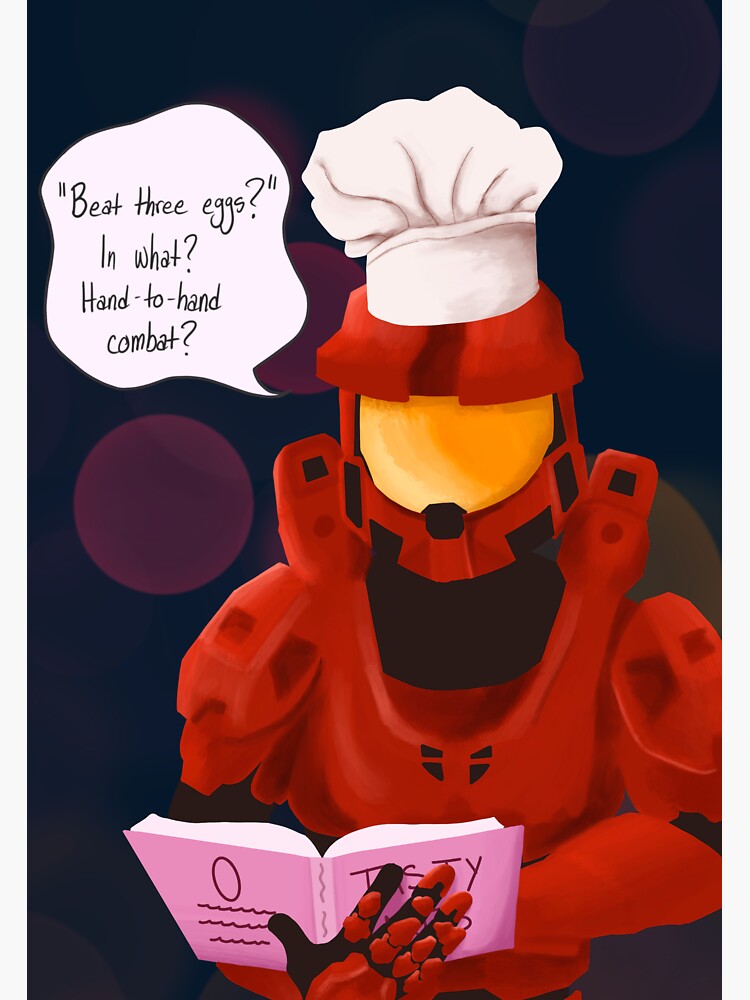 "Sarge Red vs Blue" Sticker for Sale by lynnfactorart | Redbubble