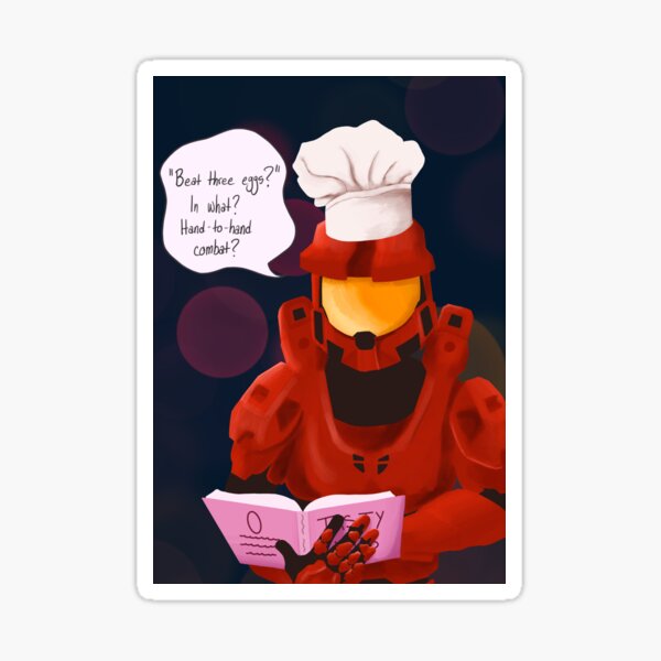 "Sarge Red vs Blue" Sticker for Sale by lynnfactorart | Redbubble