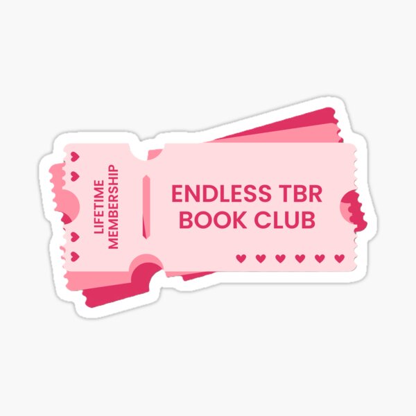 "Endless TBR book club ticket" Sticker for Sale by AnastasiaKom | Redbubble