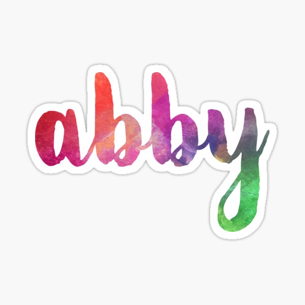 "Abby Art Cute Name Birthday" Sticker for Sale by ShieldApparel | Redbubble