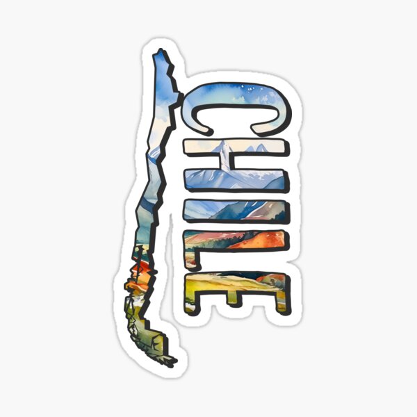 "Chile watercolor map" Sticker by Motivburg | Redbubble
