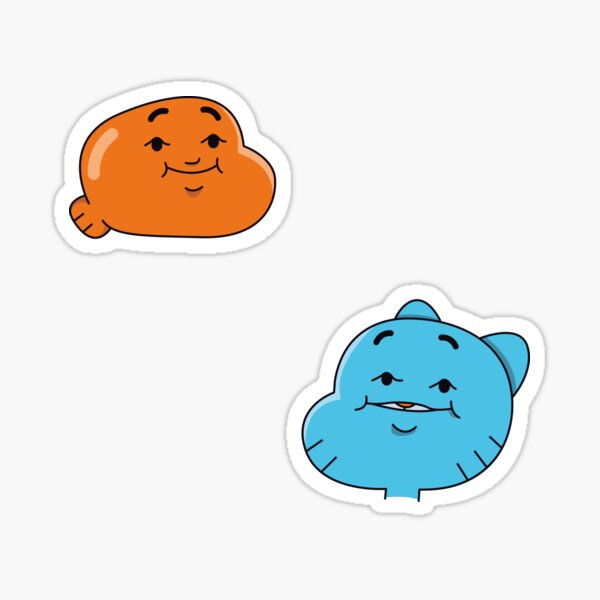 "Gumball and darwin funny faces" Sticker by Necronder | Redbubble